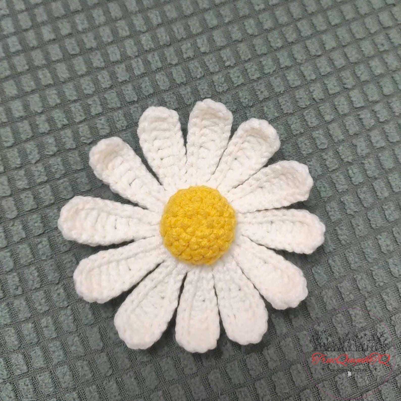 Crochet Daisy Flower Curtain Pattern PDF | Floral Yarn Curtain DIY ...