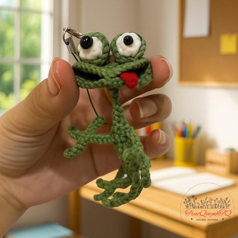 Cute Crochet Lizard Keychain – Handmade Backpack/bag Accessory, Unique ...