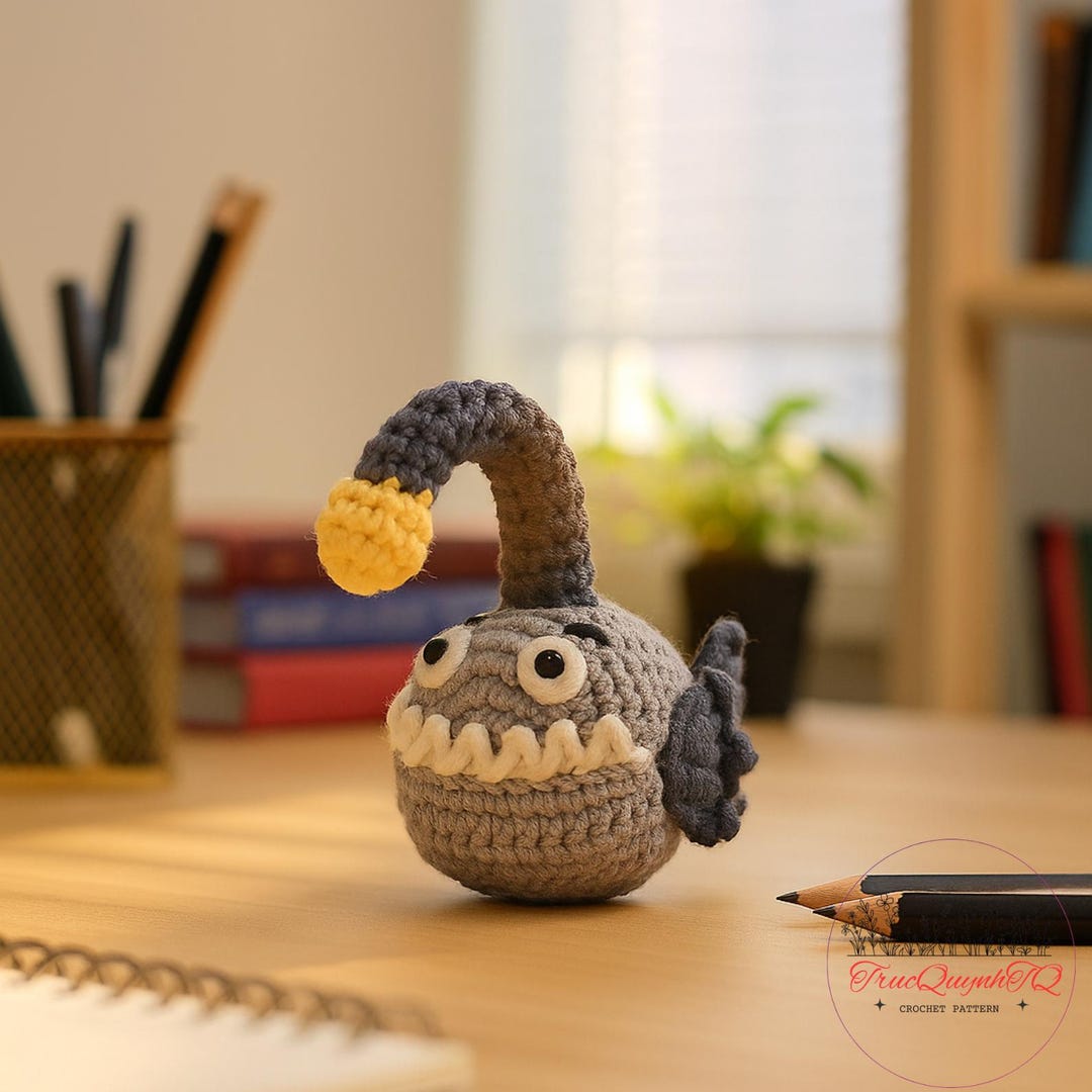 Cute Angler Fish Crochet Pattern – Amigurumi PDF Tutorial for Handmade ...