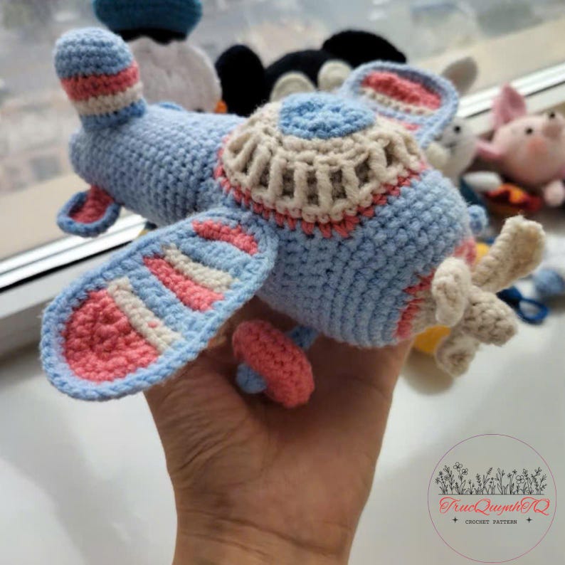Crochet Plane PDF Pattern, Crochet Handmade Toys, Crochet Stuffed Yarn ...
