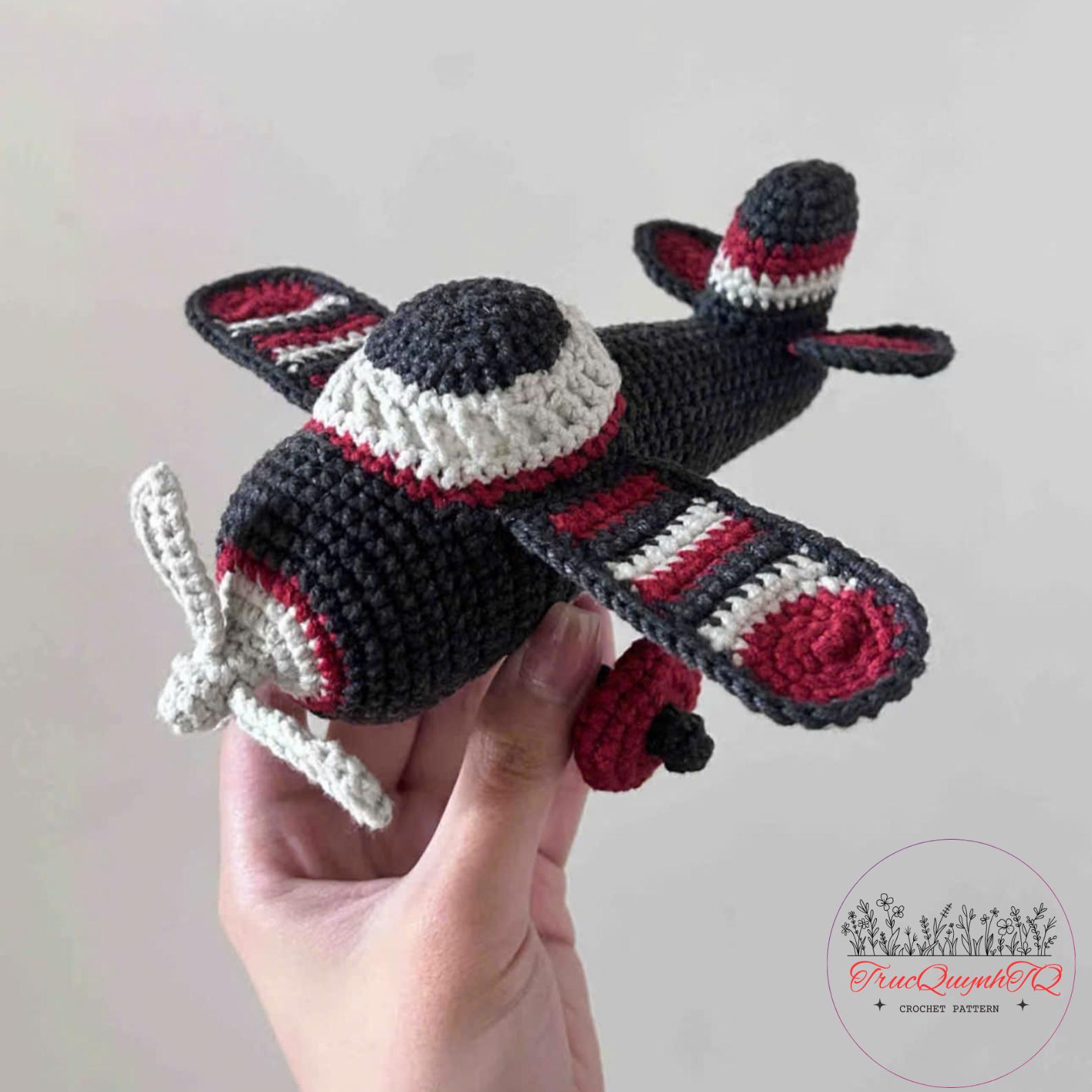 Crochet Plane PDF Pattern, Crochet Handmade Toys, Crochet Stuffed Yarn ...