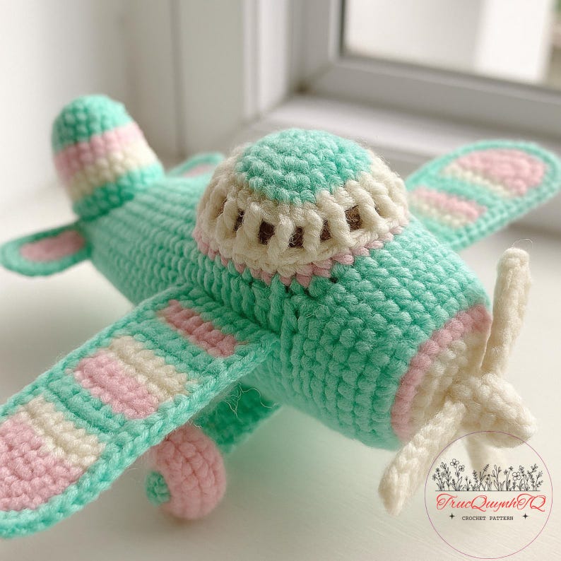 Crochet Plane PDF Pattern, Crochet Handmade Toys, Crochet Stuffed Yarn ...