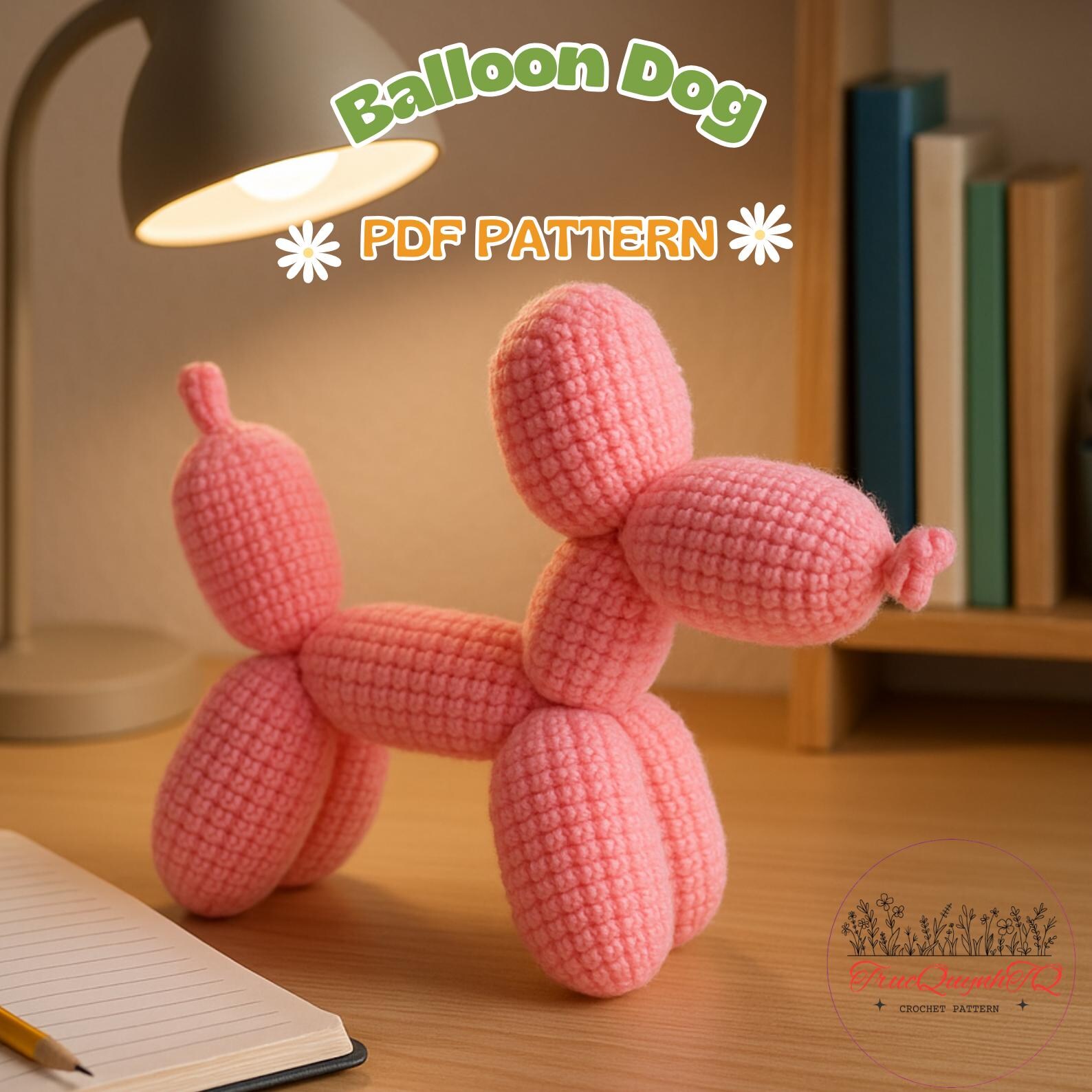 Crochet Balloon Animal Dog Pattern – Amigurumi Puppy Balloon PDF ...