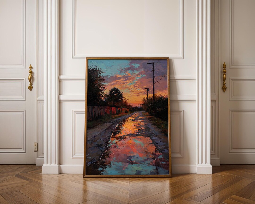 Dirt Road at Sunset – Rural Path With Reflections (digital Download) - Etsy