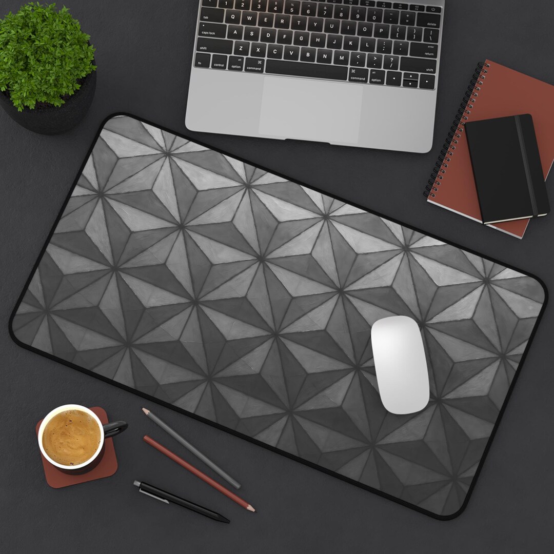 Geodesic Sphere Inspired Desk Mat - Spaceship Earth - Gray - Etsy