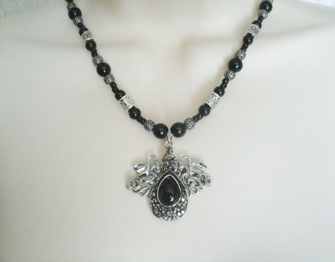 Dragon Necklace Medieval Jewelry Dragon Jewelry Gothic | Etsy