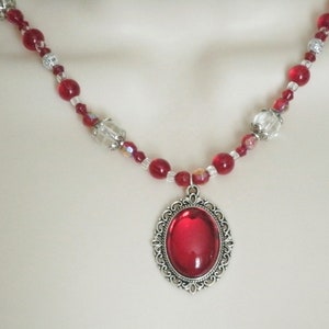 Red Necklace Victorian Jewelry Art Nouveau Jewelry Edwardian ...