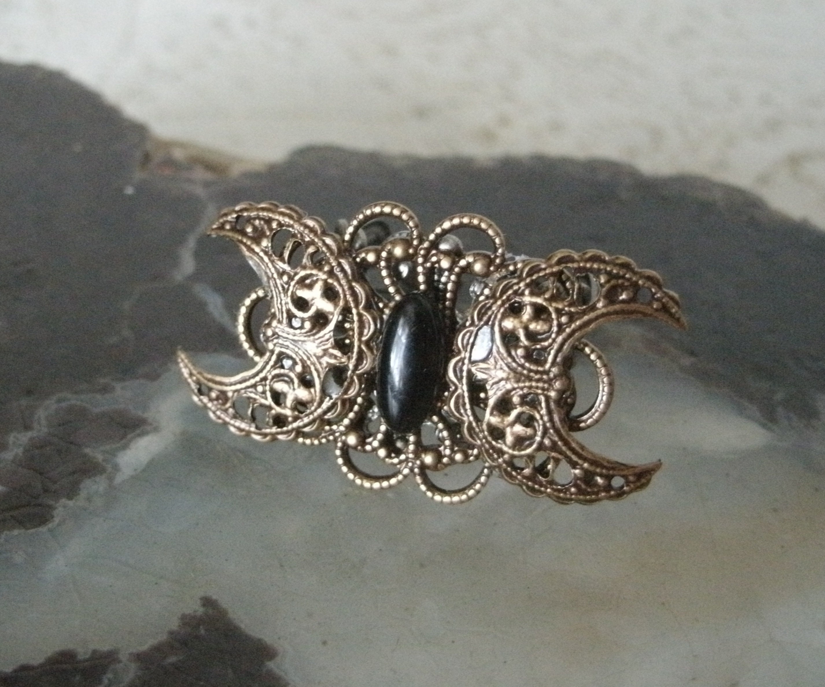 Triple Moon Ring Wiccan Ring Pagan Ring Wicca Ring Goddess | Etsy