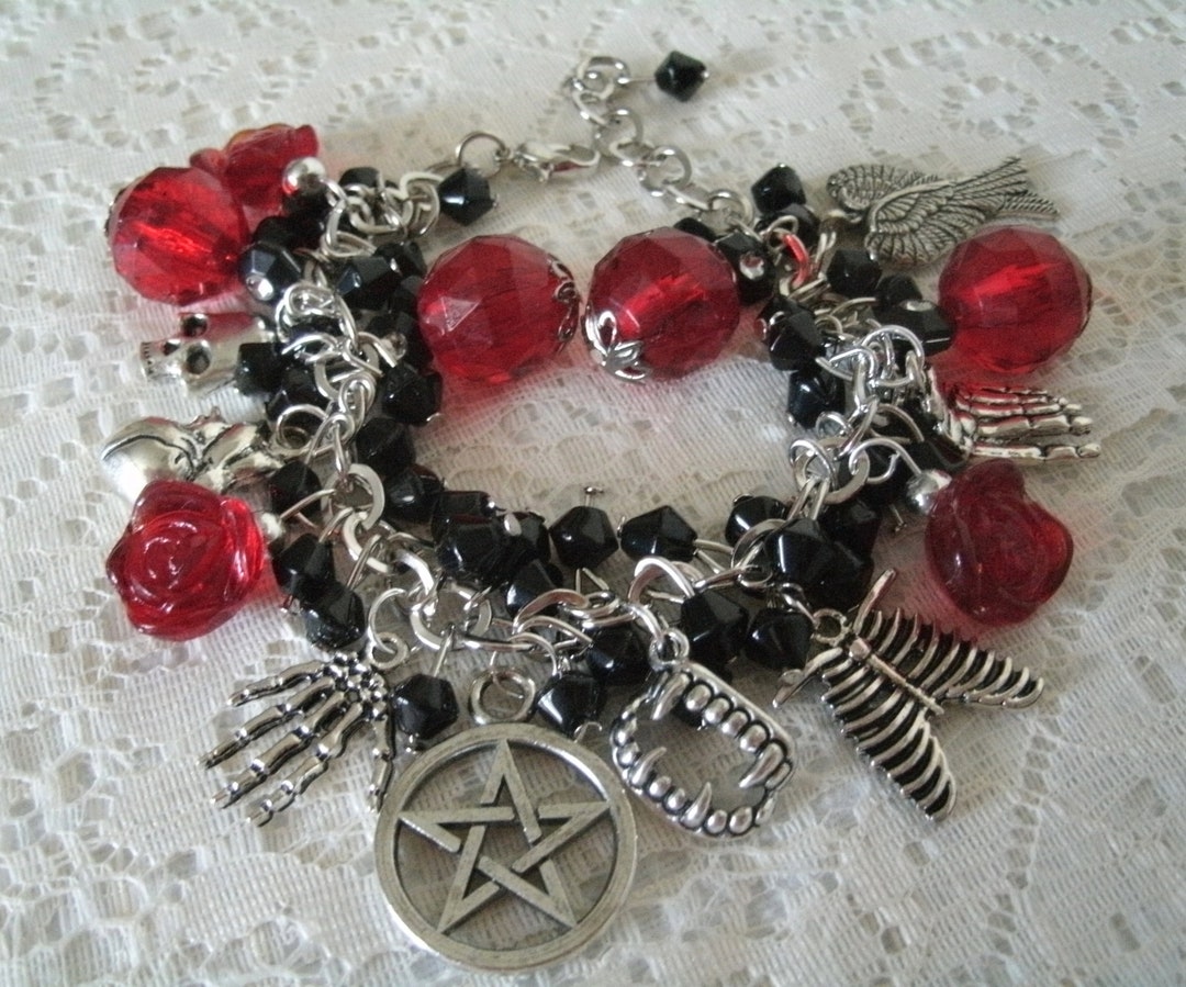 Pentacle Charm Bracelet Wiccan Jewelry Pagan Jewelry Wicca Jewelry ...