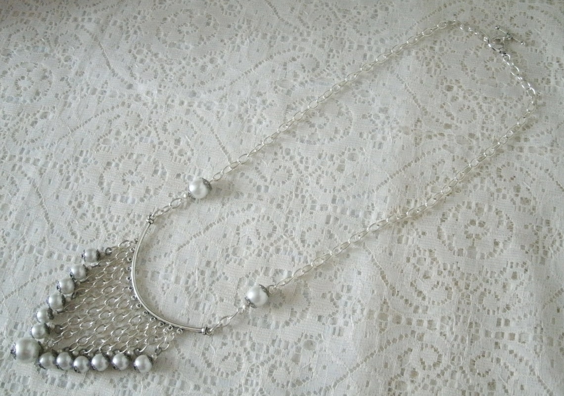 Chevron Necklace Art Deco Jewelry Victorian Jewelry Art Nouveau Jewelry ...