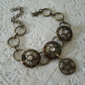 Pentagram Bracelet, Wiccan Jewelry Pagan Jewelry Wicca Jewelry Witch ...