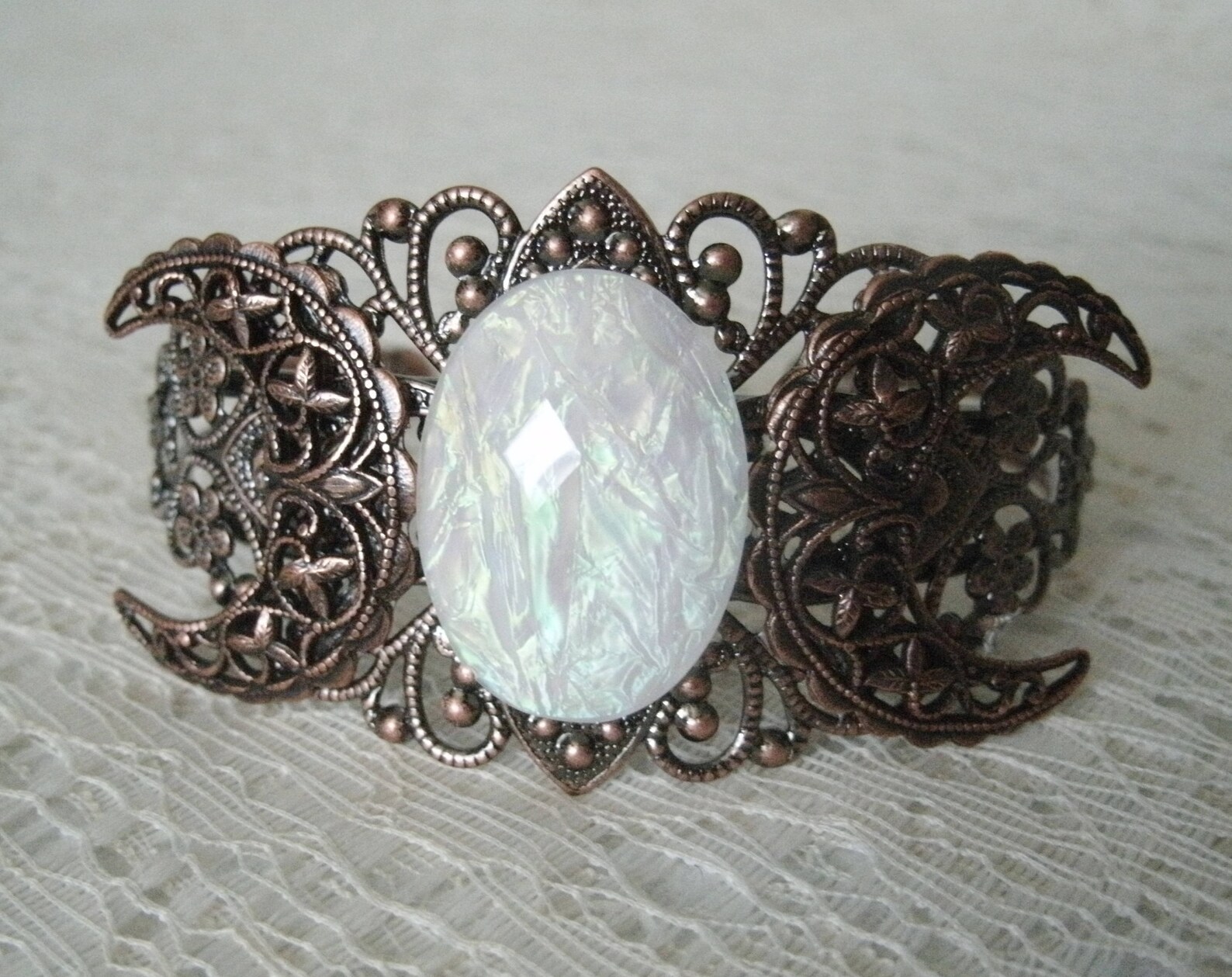 Copper Triple Moon Cuff Bracelet Wiccan Jewelry Pagan Jewelry - Etsy