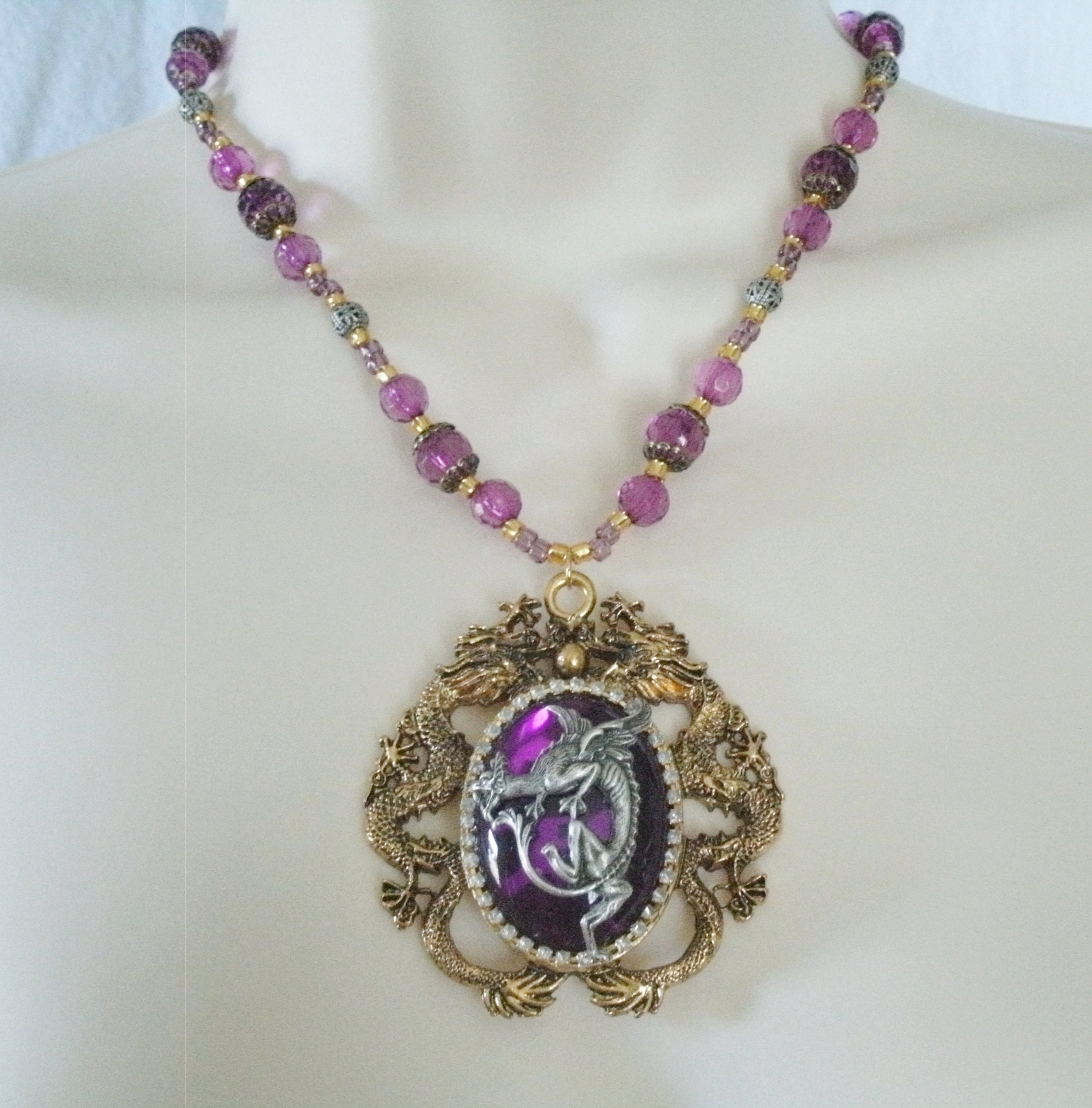 Dragon Necklace Medieval Jewelry Renaissance Jewelry Fantasy | Etsy