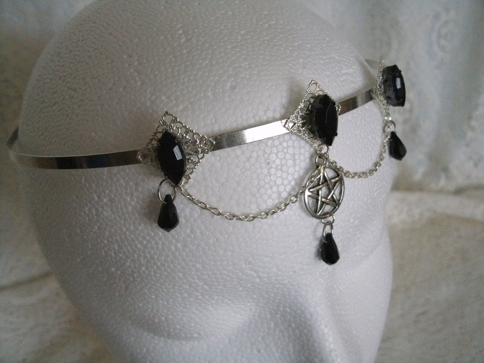 Pentacle Circlet Wiccan Jewelry Pagan Jewelry Wicca Jewelry - Etsy
