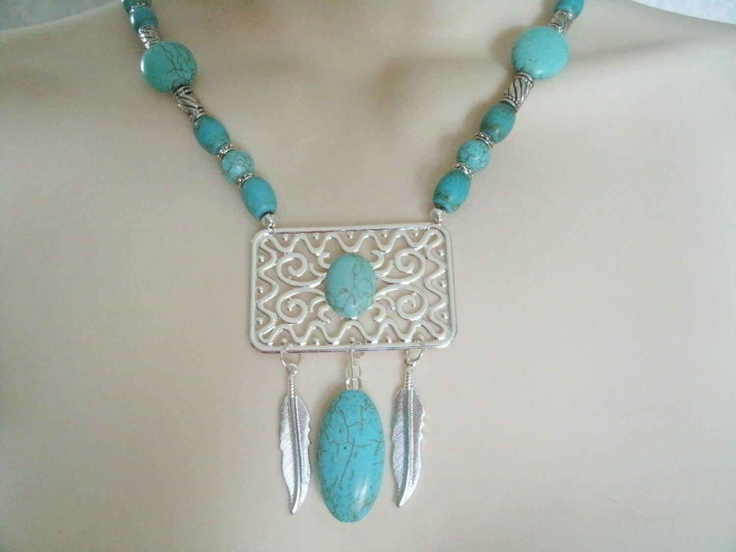 Turquoise Necklace southwestern jewelry southwest jewelry | Etsy