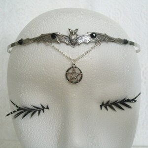 Bat Pentacle Circlet Wiccan Jewelry Pagan Jewelry Wicca Jewelry ...