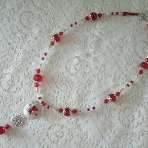 Red Pentacle Necklace Wiccan Jewelry Pagan Jewelry Wicca Jewelry ...
