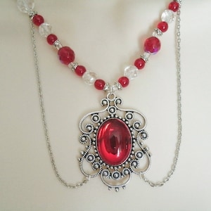 Red Necklace Victorian Jewelry Art Nouveau Jewelry Art Deco Jewelry ...