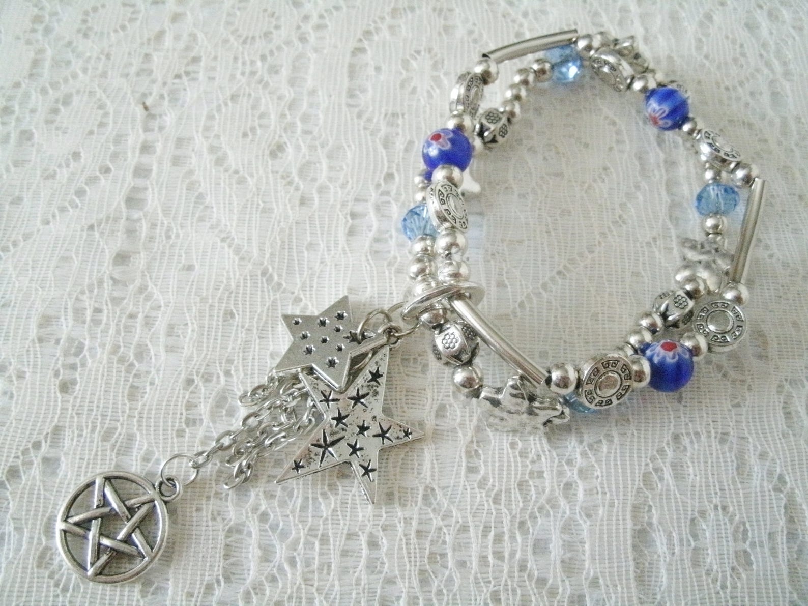 Star Pentacle Bracelet Wiccan Jewelry Pagan Jewelry Wicca | Etsy