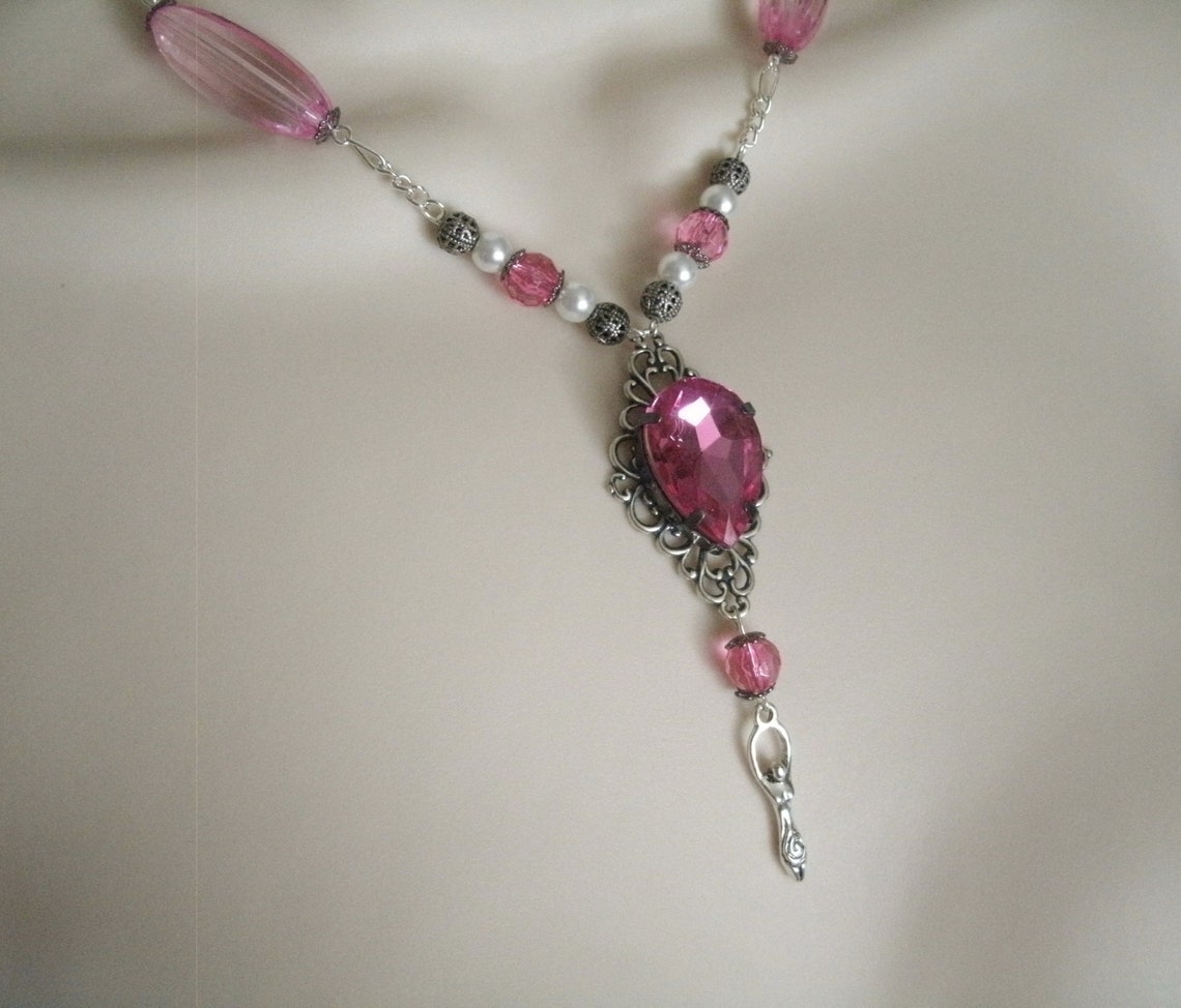 Pink Goddess Necklace Goddess Jewelry Wiccan Jewelry Pagan Jewelry ...