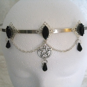 Pentacle Circlet Wiccan Jewelry Pagan Jewelry Wicca Jewelry Witch ...