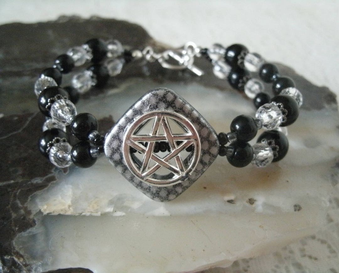 Pentacle Bracelet Wiccan Jewelry Pagan Jewelry Witch Goddess Pentagram ...