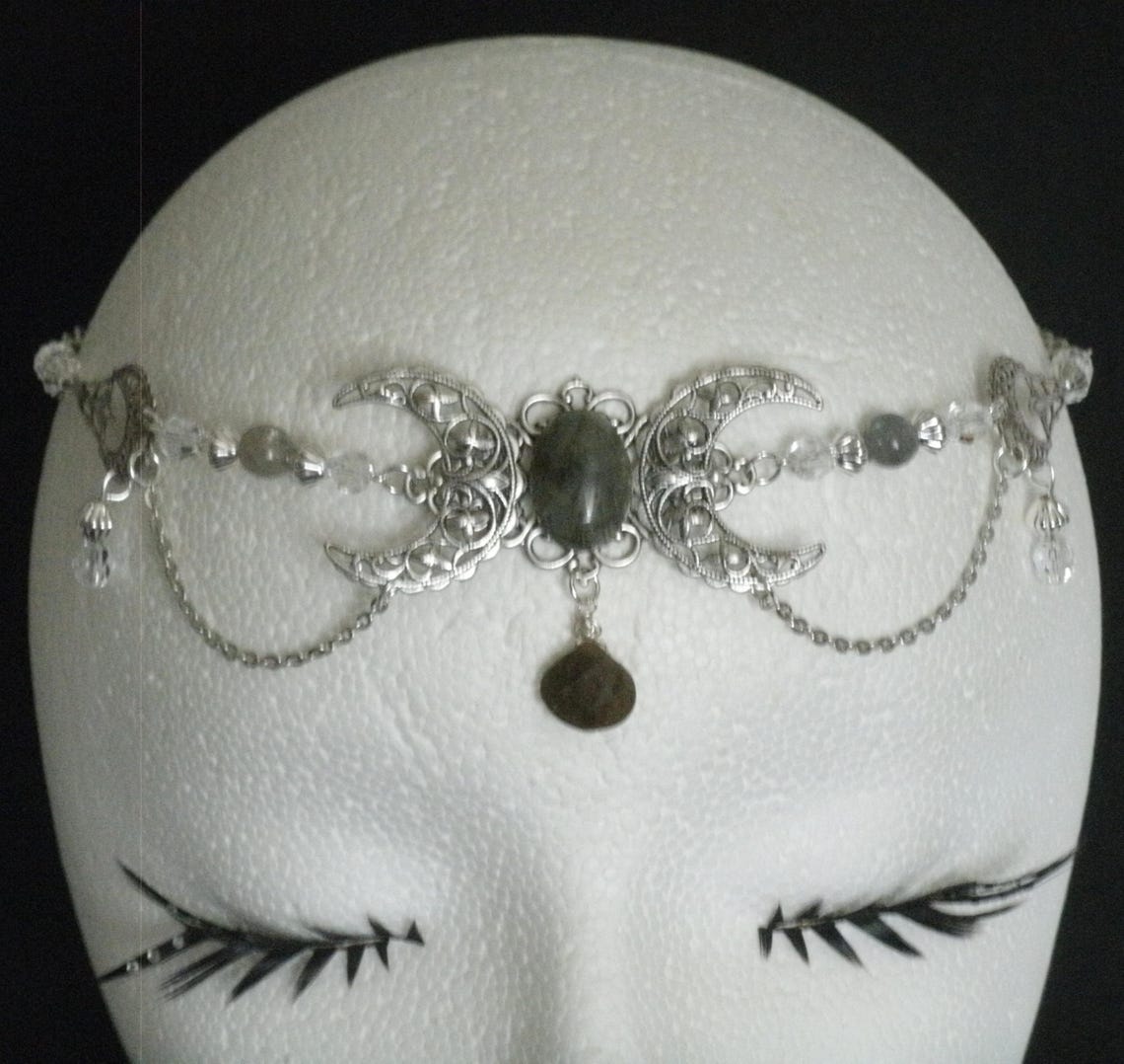Labradorite Triple Moon Circlet Wiccan Jewelry Pagan Jewelry Wicca ...