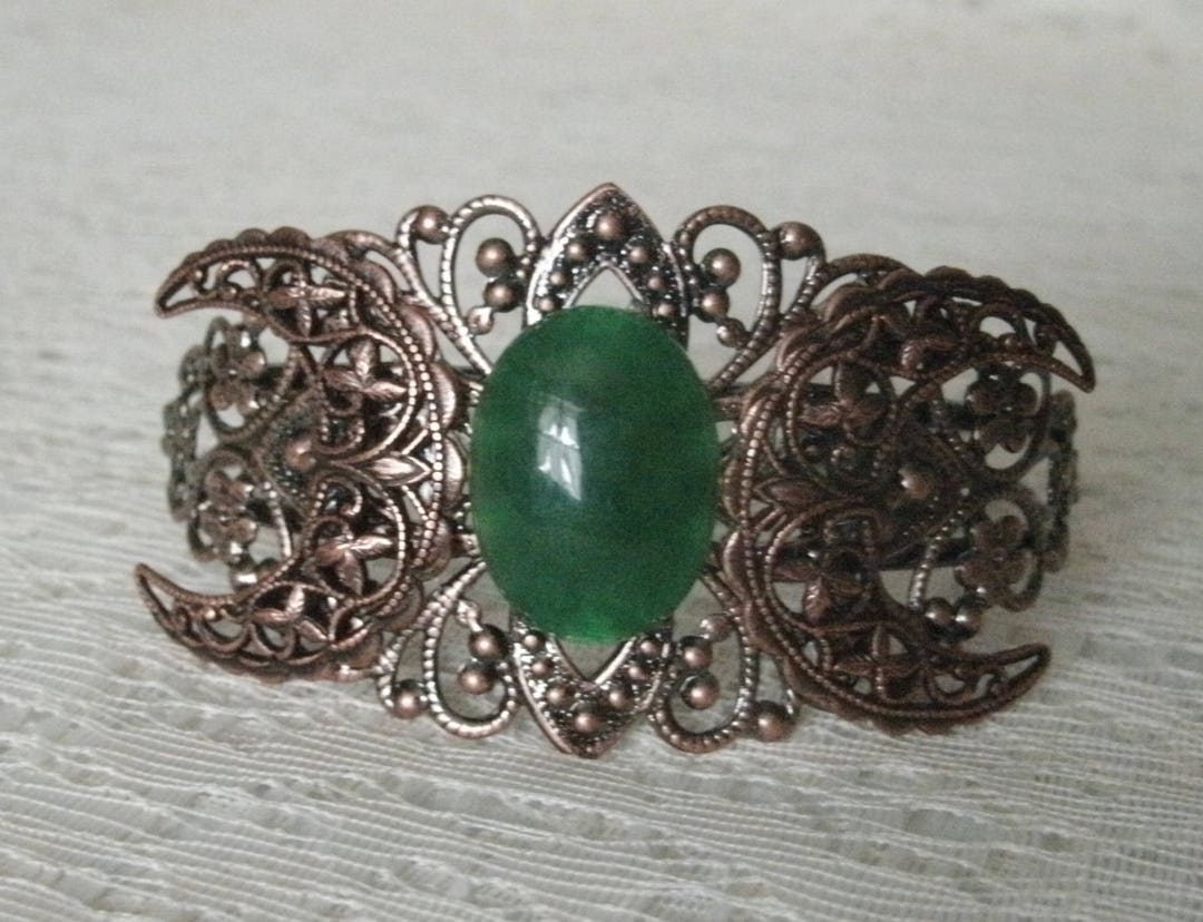 Copper Triple Moon Cuff Bracelet Wiccan Jewelry Pagan Jewelry Wicca ...