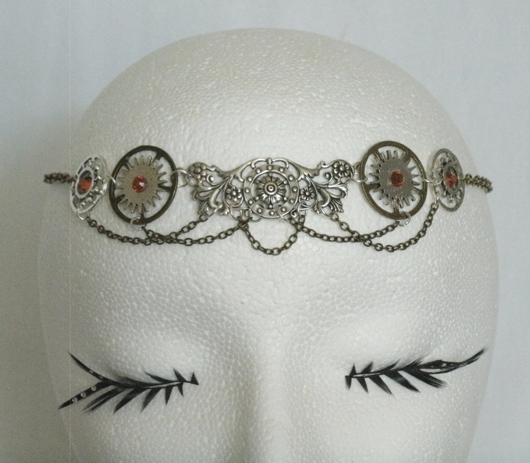 Steampunk Gear Circlet Gothic Victorian Jewelry Edwardian Fantasy ...