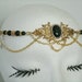Black/gold Gothic Circlet Headpiece Art Deco Jewelry Gothic Jewelry ...