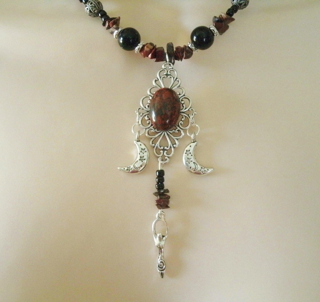 Bloodstone Goddess Necklace Wiccan Jewelry Pagan Jewelry - Etsy