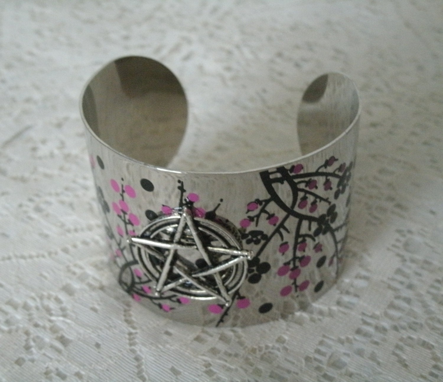 Magical Flower Pentacle Bracelet Wiccan Jewelry Pagan Jewelry - Etsy