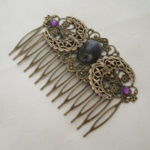 Amethyst Triple Moon Comb Wiccan Jewelry Pagan Jewelry Wicca Jewelry ...
