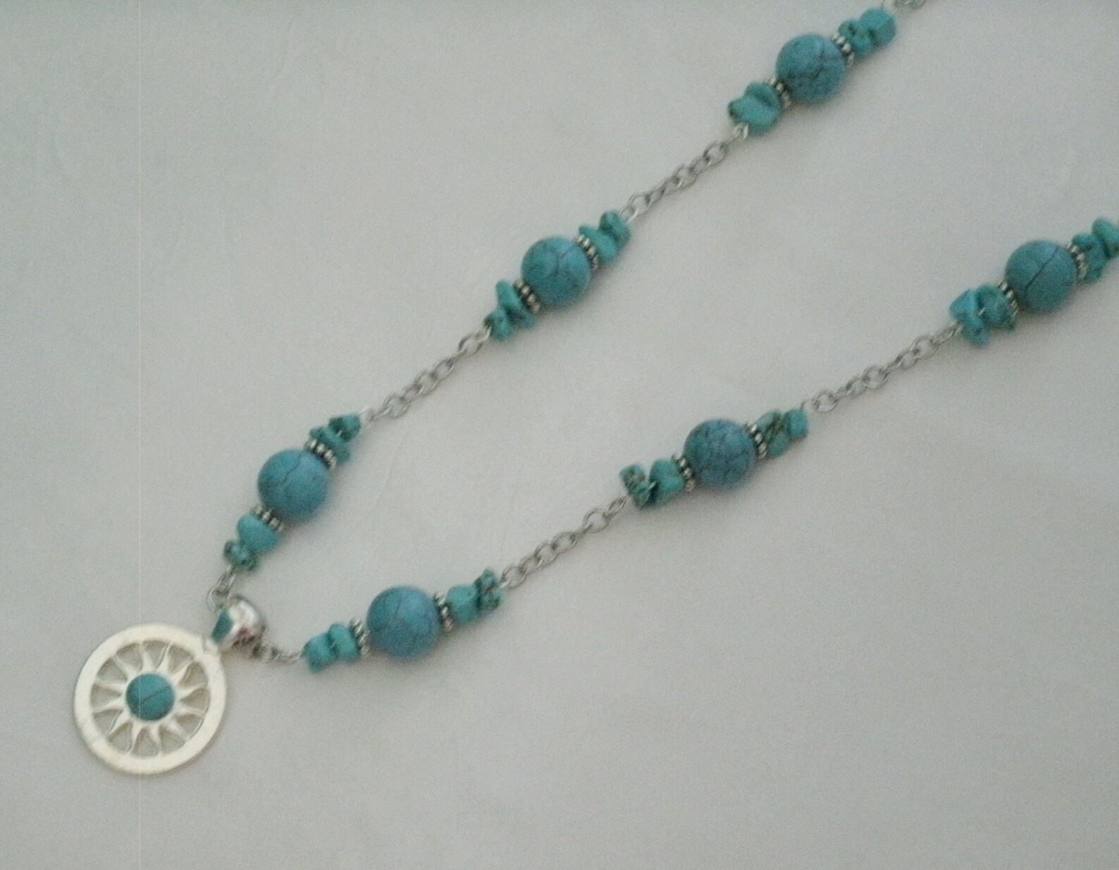 Aztec Sun Turquoise Necklace Turquoise Jewelry Southwestern | Etsy