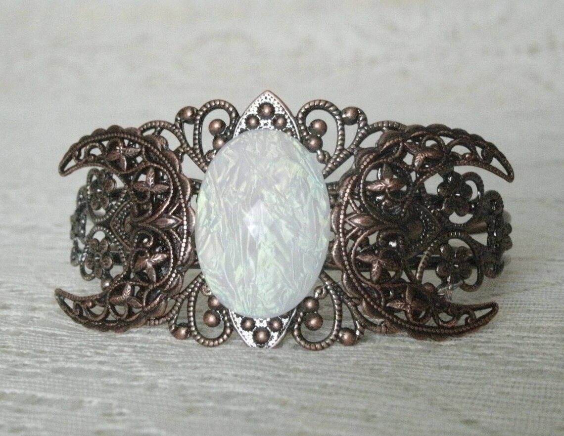 Copper Triple Moon Cuff Bracelet Wiccan Jewelry Pagan Jewelry - Etsy