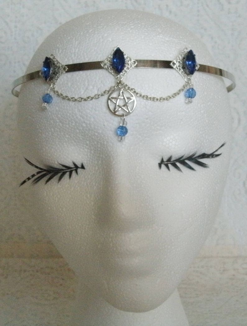 Pentacle Circlet Wiccan Jewelry Pagan Jewelry Witch Jewelry - Etsy