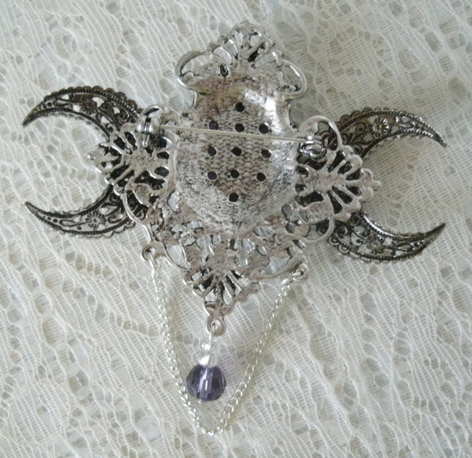 Amethyst Brooch Cloak Pin Renaissance Jewelry Medieval Jewelry | Etsy