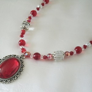 Red Necklace Victorian Jewelry Art Nouveau Jewelry Edwardian ...