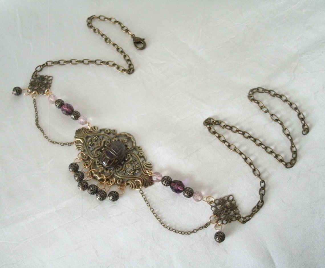 Amethyst Scarab Circlet Wiccan Jewelry Pagan Jewelry Scarab - Etsy