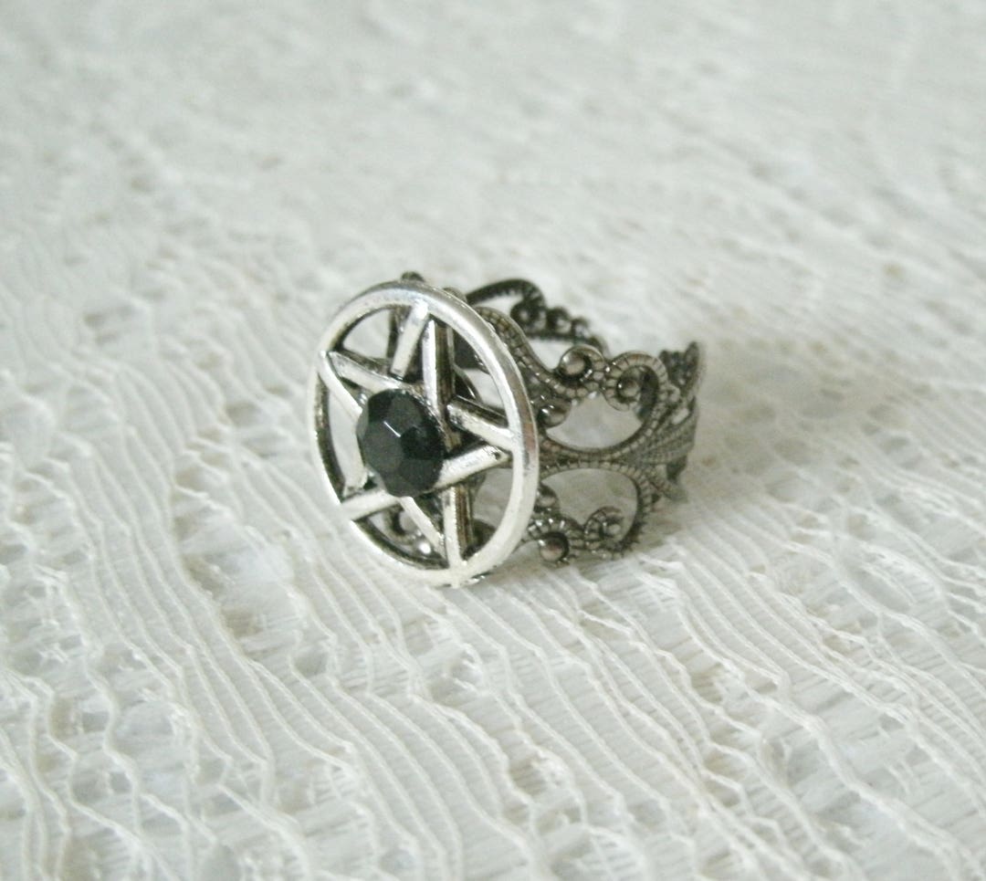 Pentacle Midi Ring, Wiccan Jewelry Pagan Jewelry Witch Jewelry Wicca ...