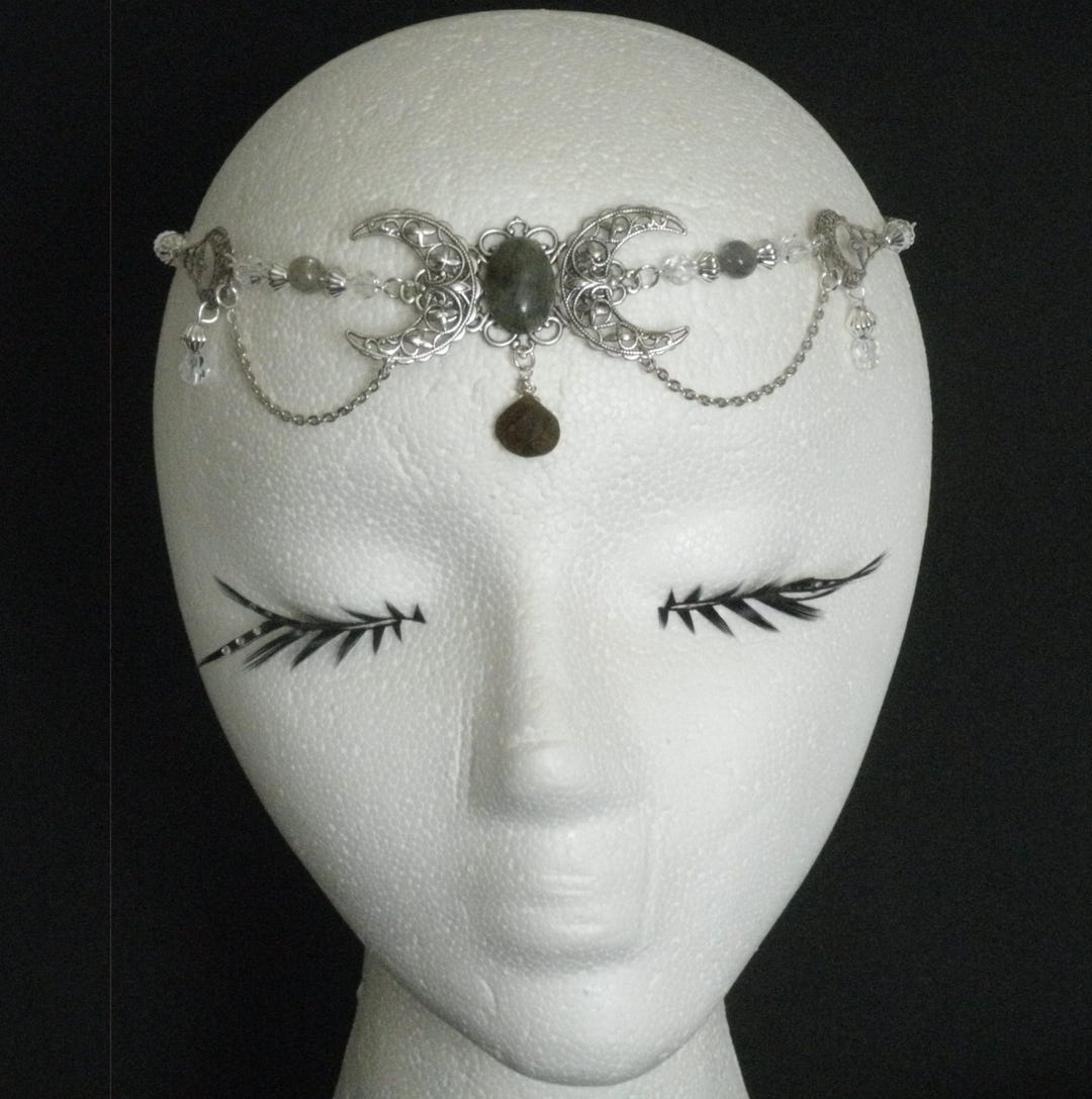 Labradorite Triple Moon Circlet Wiccan Jewelry Pagan Jewelry Wicca ...