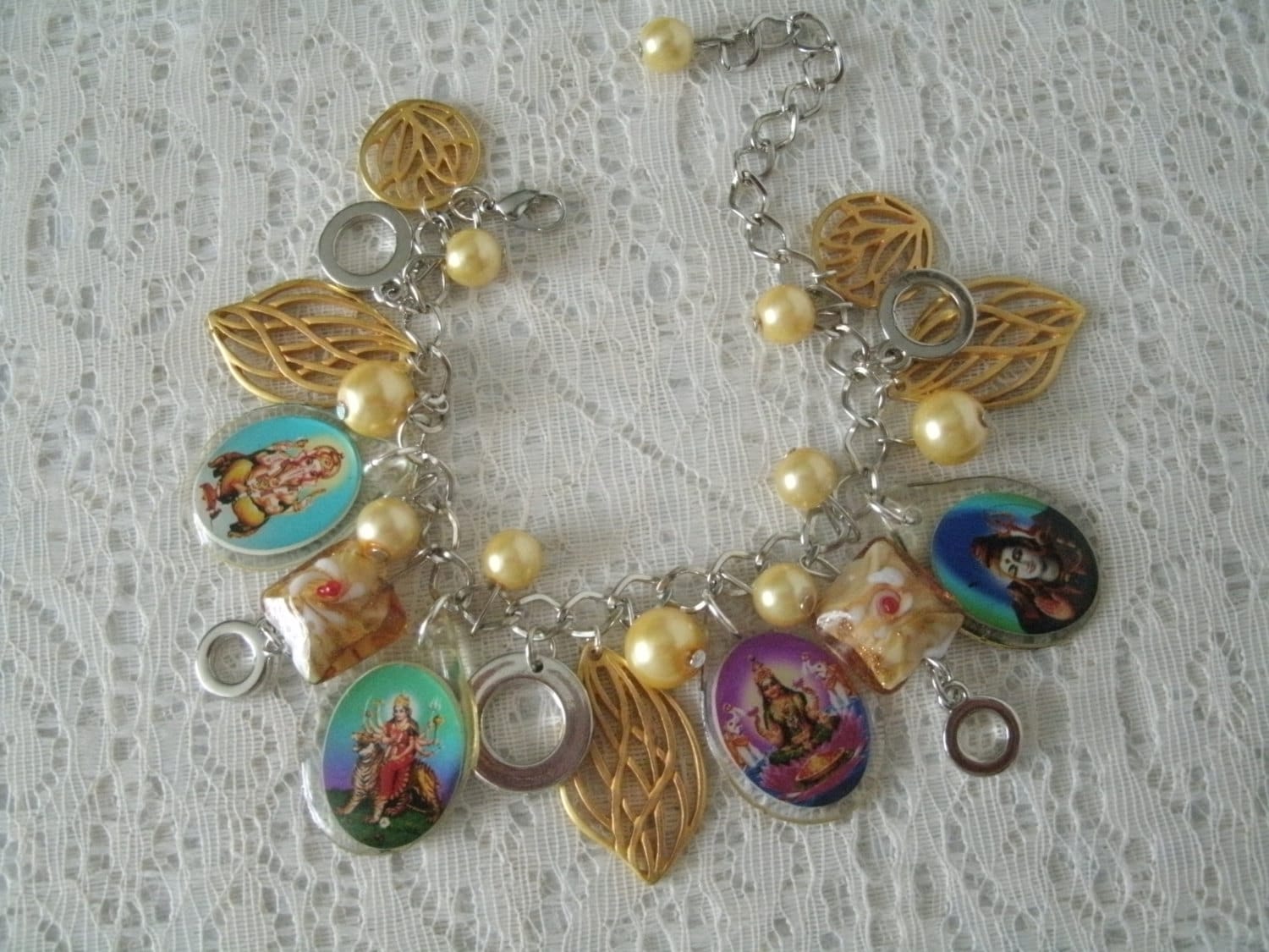 Hindu Goddess Charm Bracelet Wiccan Jewelry Pagan Jewelry - Etsy