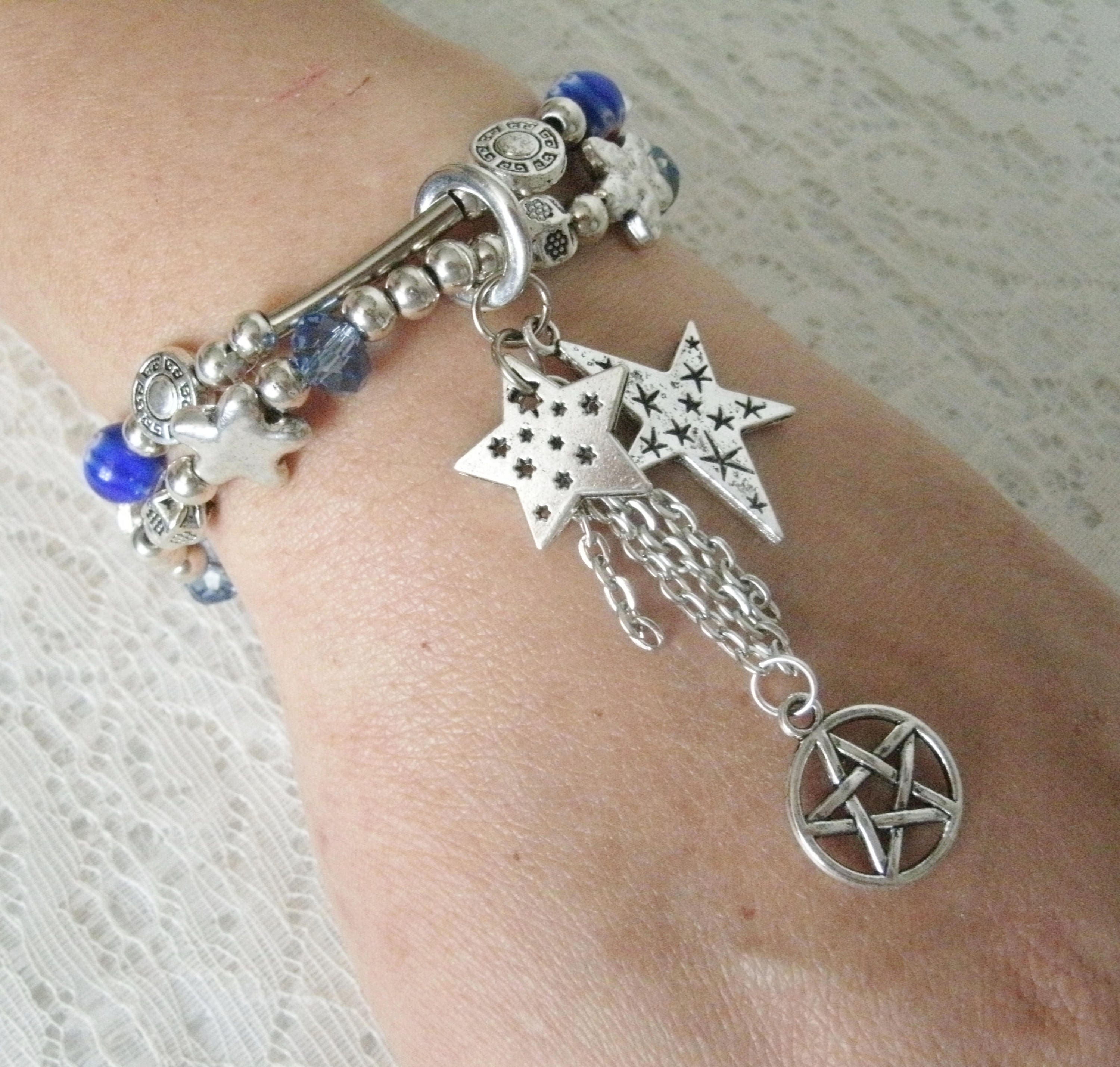 Star Pentacle Bracelet Wiccan Jewelry Pagan Jewelry Wicca | Etsy