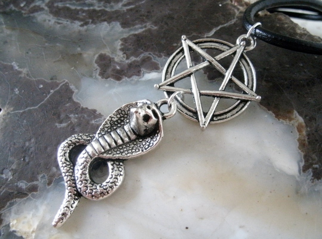 Snake Pentacle Necklace Wiccan Jewelry Pagan Jewelry Wicca Jewelry ...