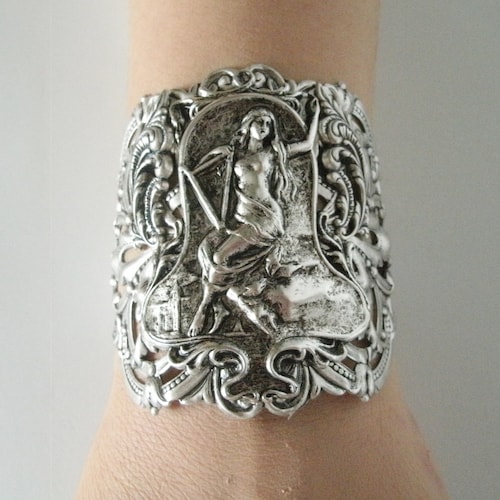 Goddess Bracelet Silver Wiccan Jewelry Pagan Jewelry Wicca - Etsy
