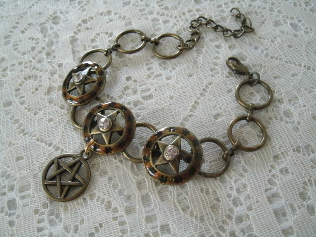Pentagram Bracelet, Wiccan Jewelry Pagan Jewelry Wicca Jewelry Witch ...