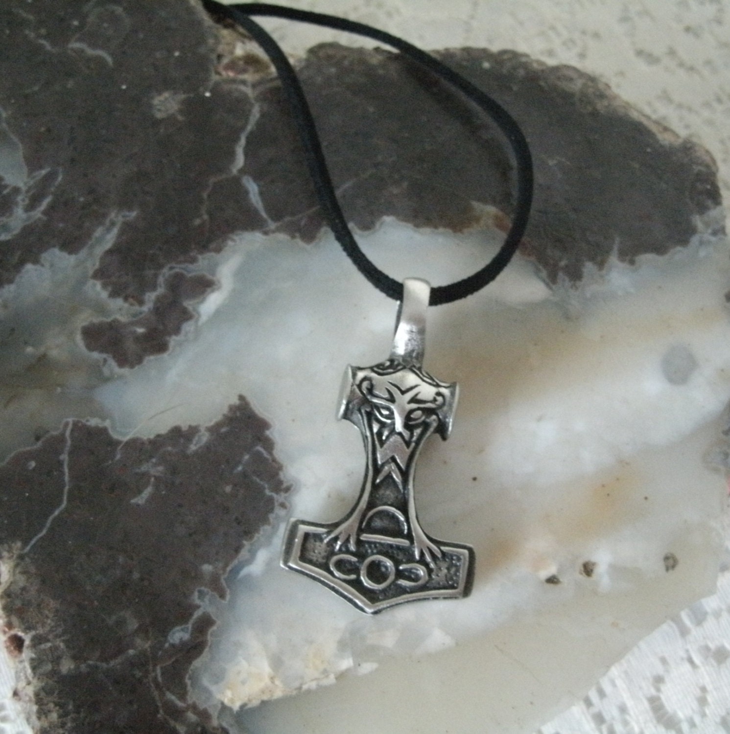Thors Hammer Necklace Viking Jewelry Wiccan Jewelry Pagan | Etsy