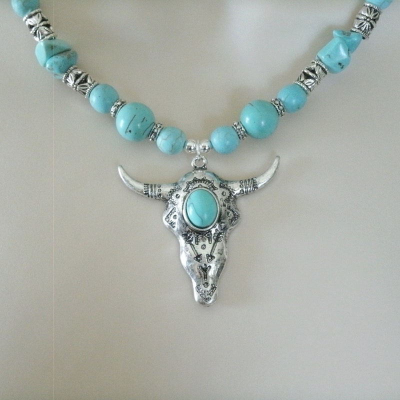 Cow Skull Turquoise - Etsy