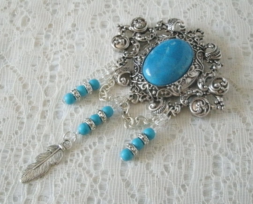 Turquoise Brooch Southwestern Jewelry Southwest Jewelry Turquoise ...