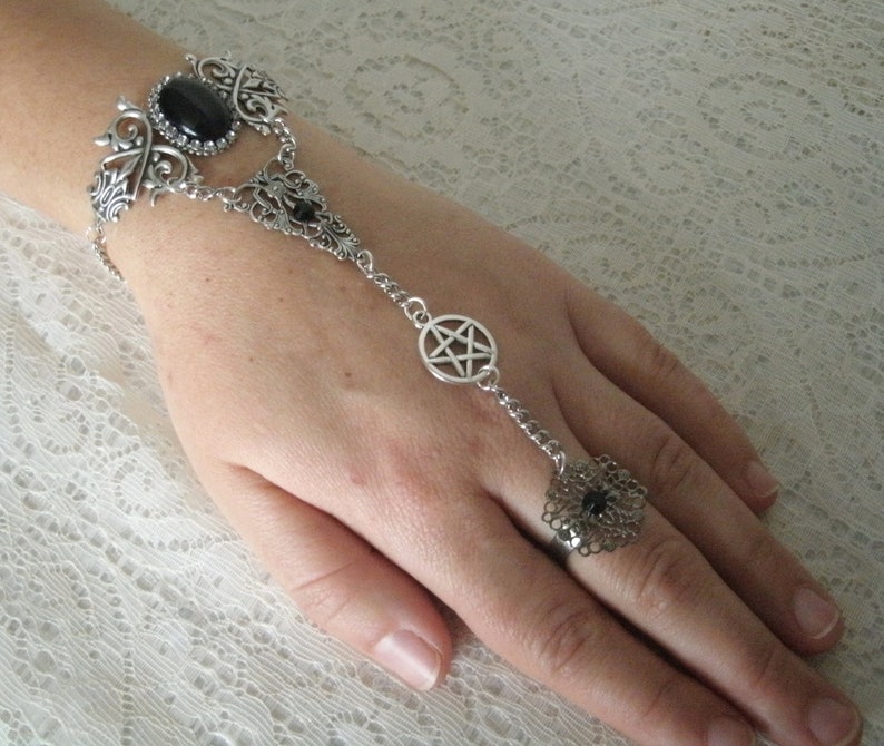 Pentacle Slave Bracelet Wiccan Jewelry Pagan Jewelry Witch - Etsy
